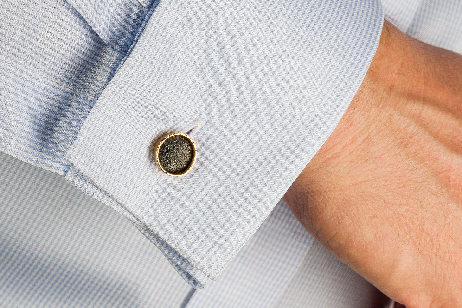14K Emu Cufflinks | HCL Metal Works